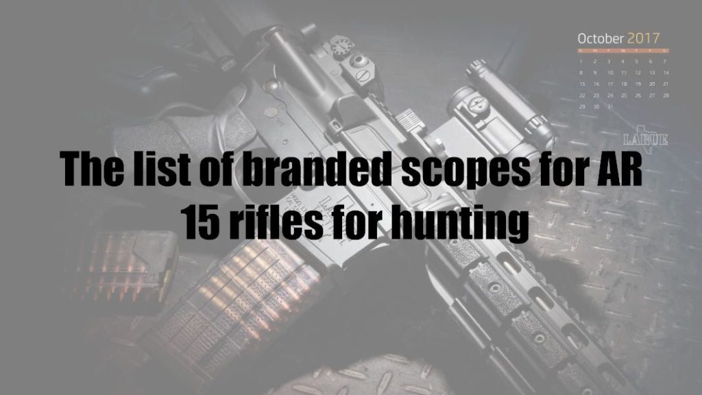 The list of branded scopes for AR 15 rifles for hunting - The Hosp